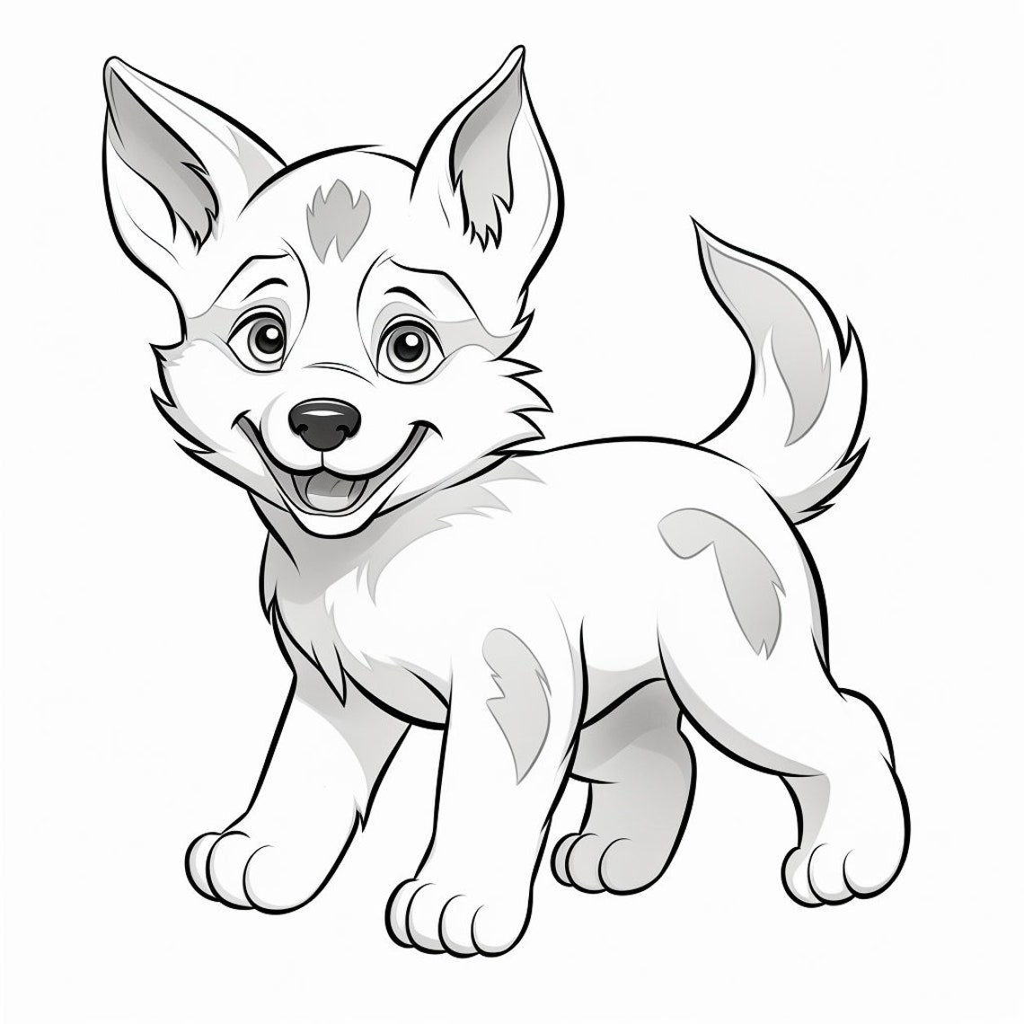 30 Cute Dog / Puppy Coloring Pages for Kids - Etsy Canada