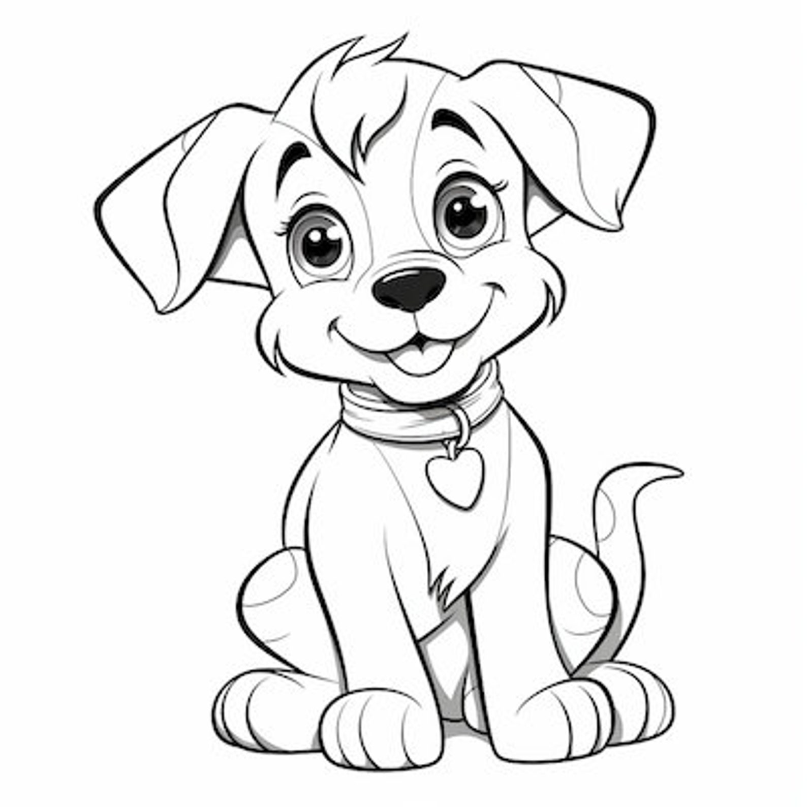 10 Dog / Puppy Coloring Pages for Kids - Etsy