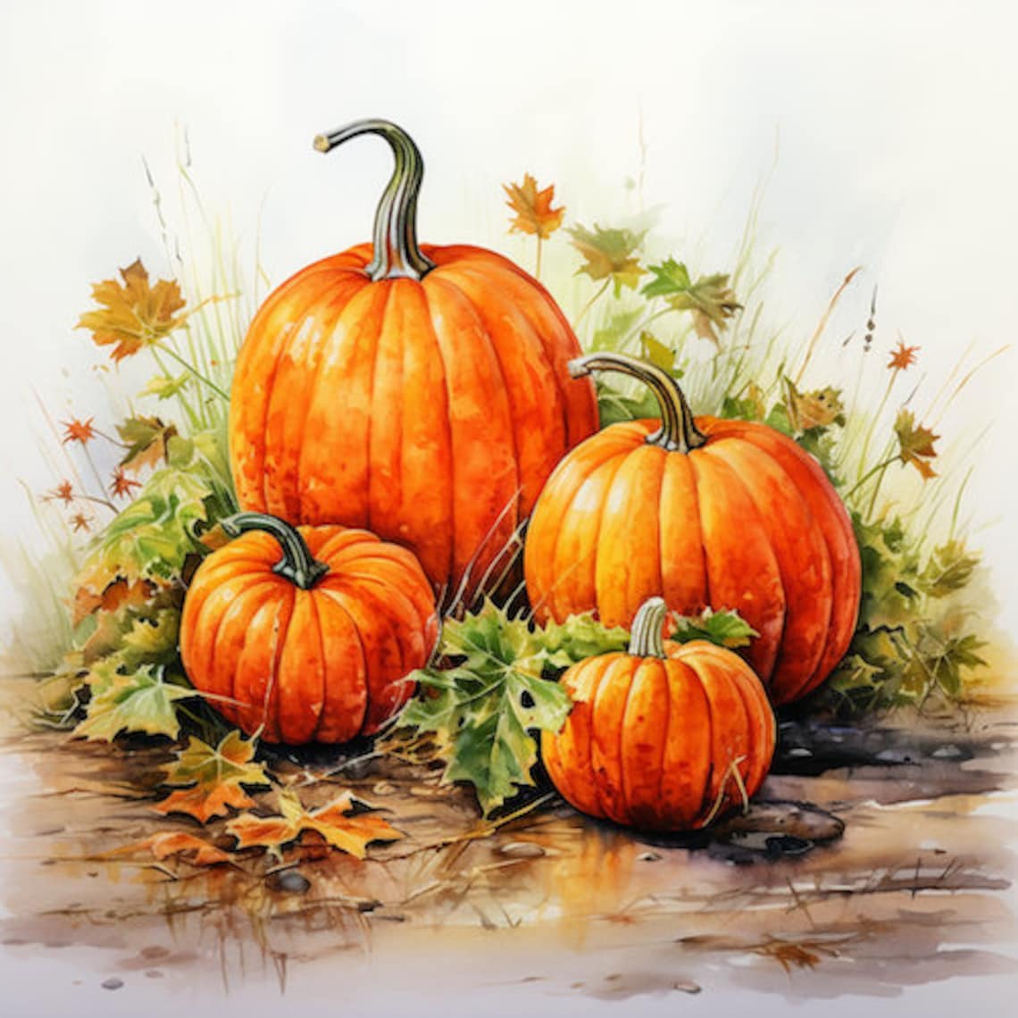 20 Water Color Pumpkin Illustrations - Etsy