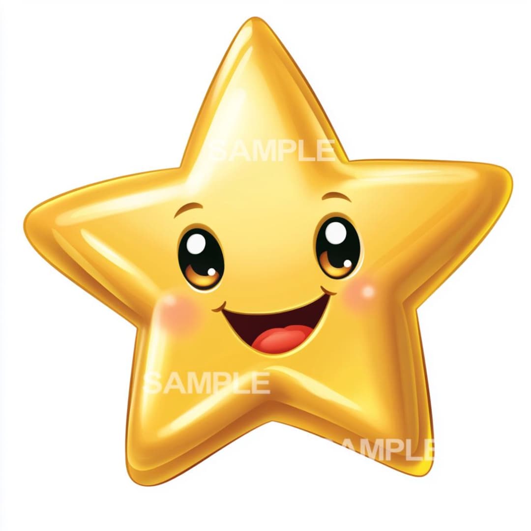 Gold Star Clipart - PNG Format - Etsy