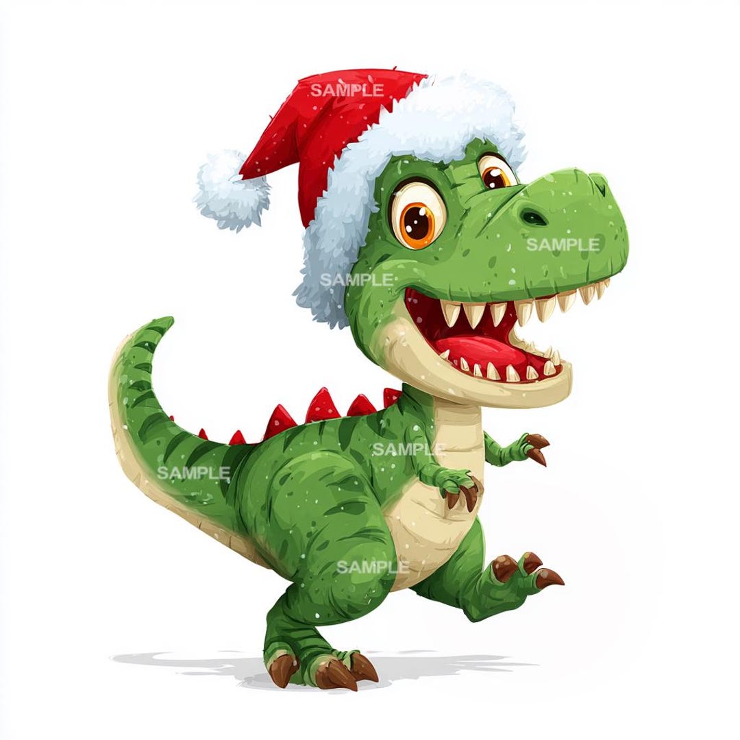 Christmas T-rex Dinosaur Clipart: PNG Image (digital Download) - Etsy