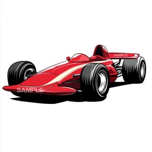 Red Race Car Clipart - PNG - Etsy