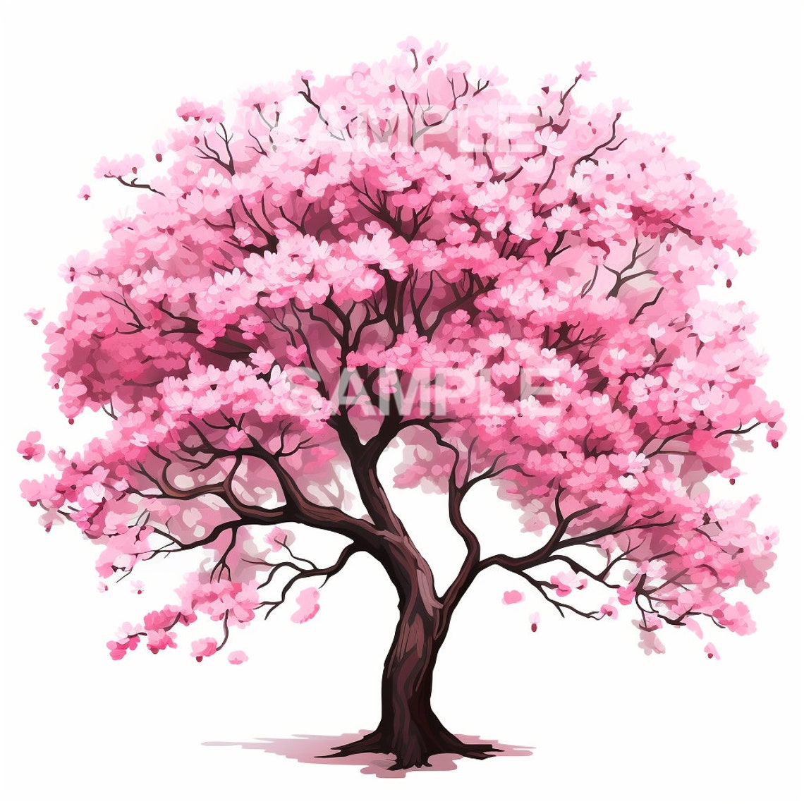 Cherry Blossom Tree Clipart - PNG - Etsy