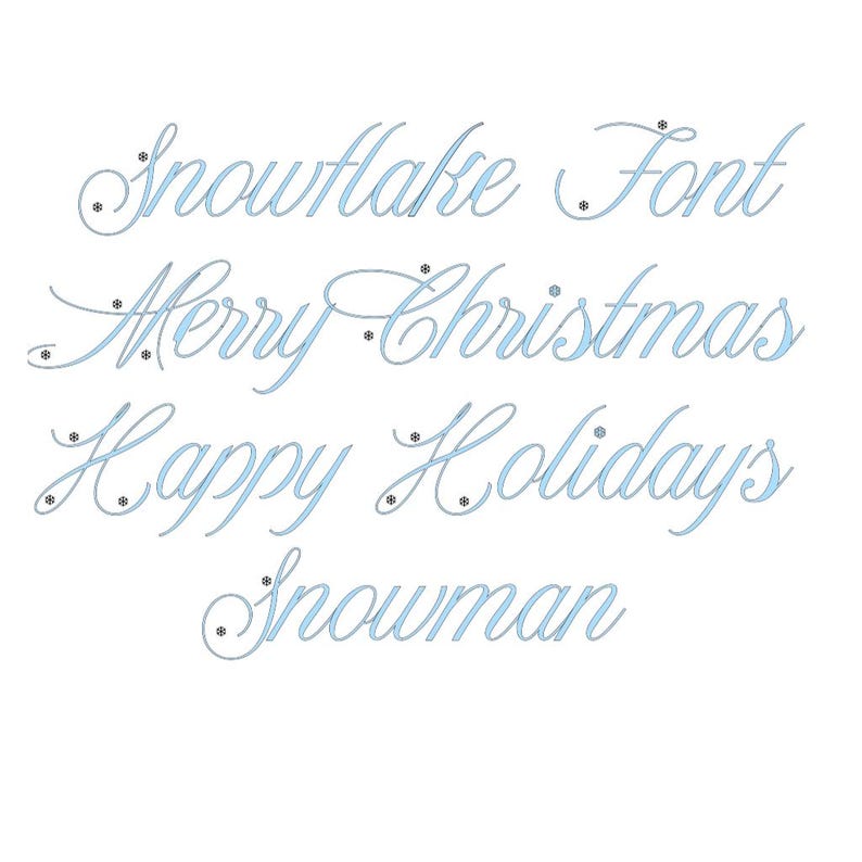Snowflake Christmas Font - Etsy