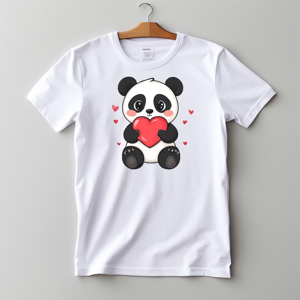 Cute Panda Bear Holding Heart Clipart - Valentine's Day Panda Bear ...