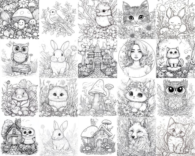 Cute Coloring Pages: 20 Cute Designs for Kids - Fun, Creative Activity ...