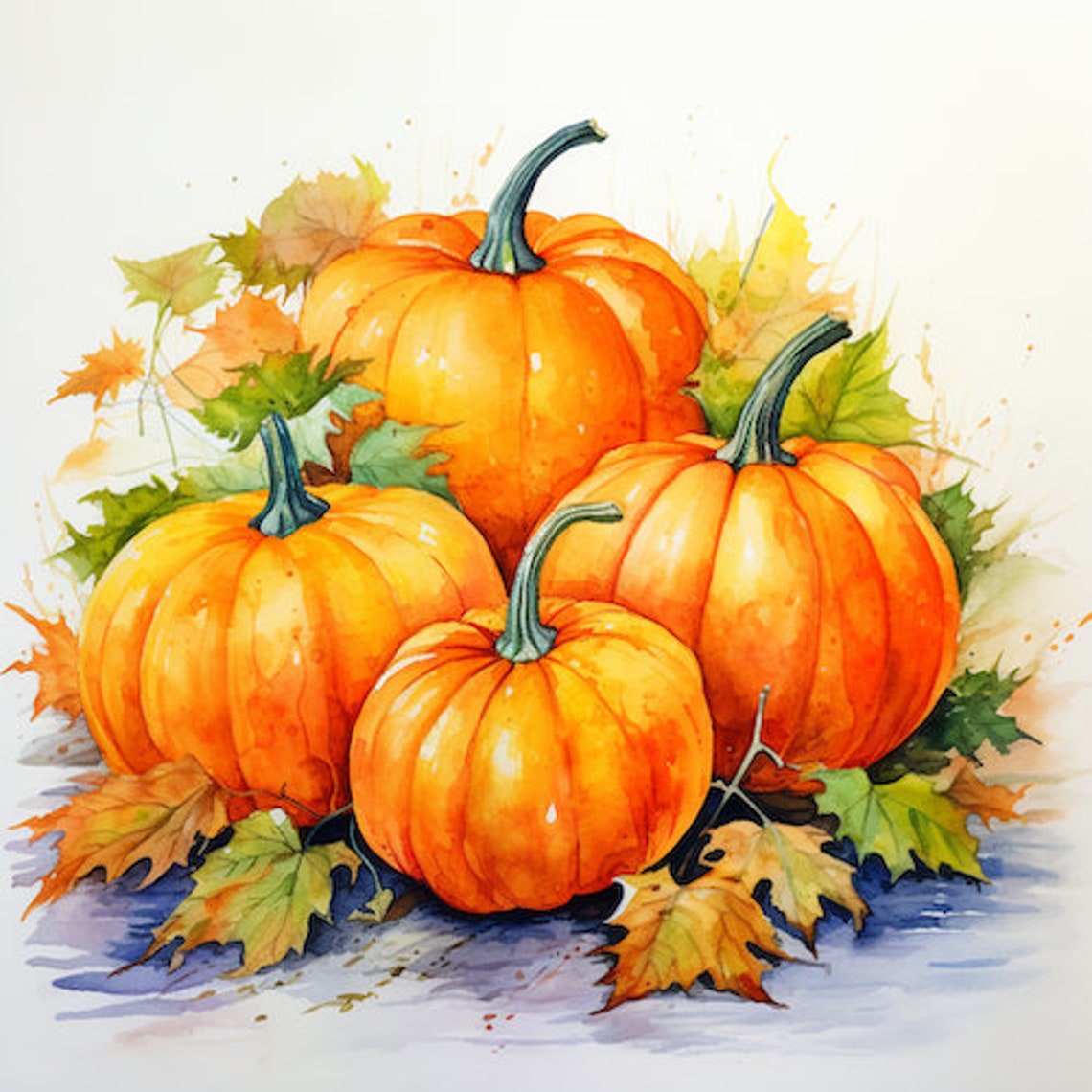 20 Water Color Pumpkin Illustrations - Etsy