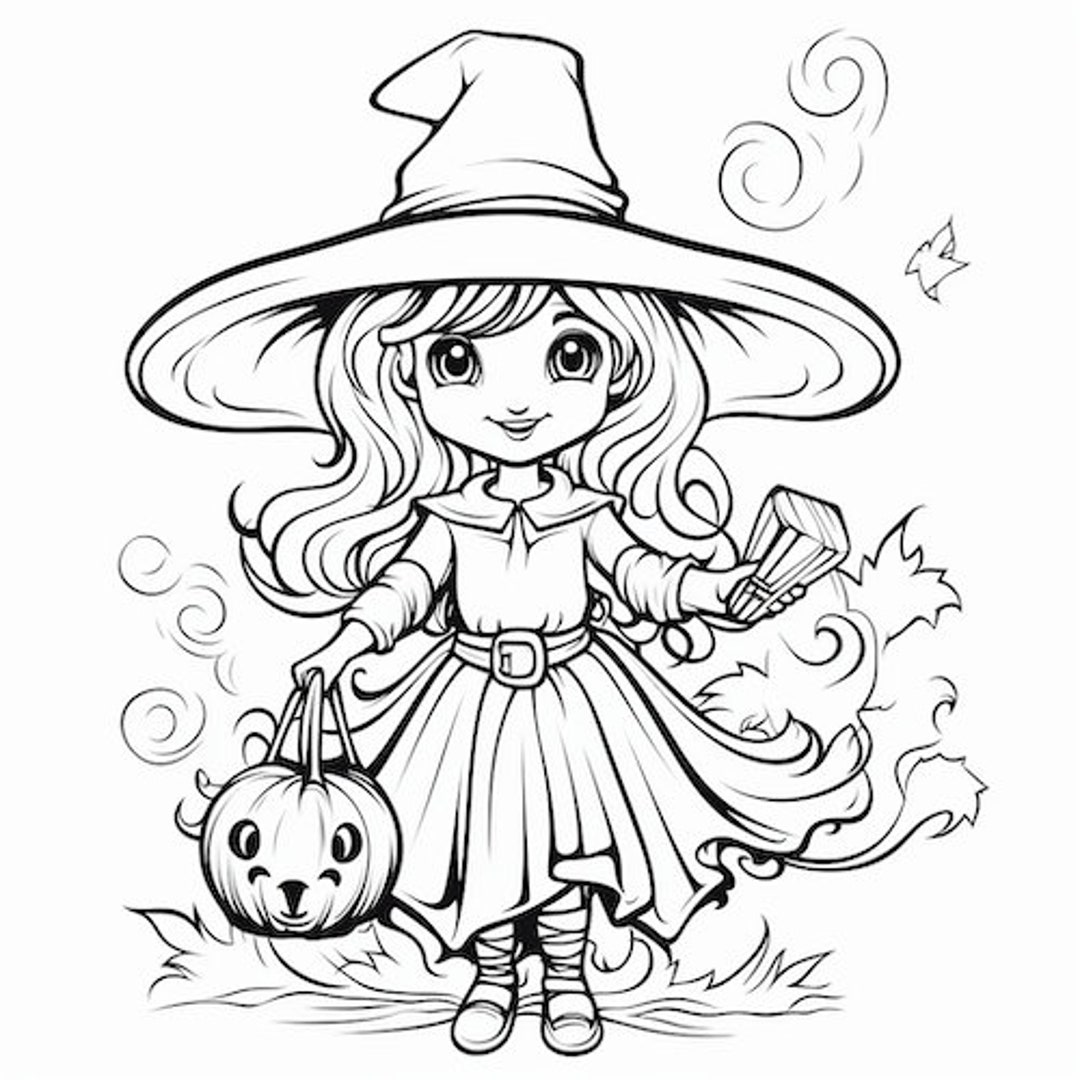 Halloween Coloring Pages for Kids | 15 Fun Designs (digital Download ...