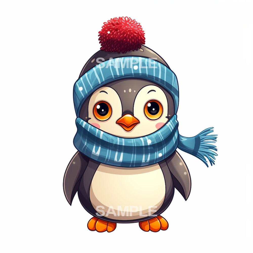 Cute Baby Penguin Clipart - PNG Format - Etsy