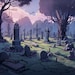 20 Graveyard Illustrations - Digital Images - Etsy