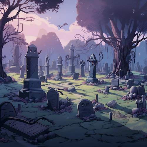 20 Graveyard Illustrations - Digital Images - Etsy