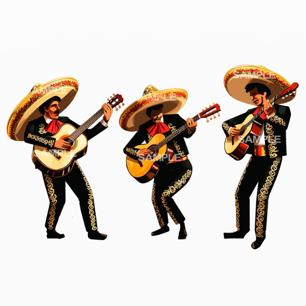 Mariachi Band Clipart - PNG - Etsy