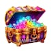 Colorful Treasure Chest Bundle Clipart - PNG Format - Etsy