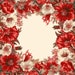 Red Floral Frames - Digital Images - Etsy