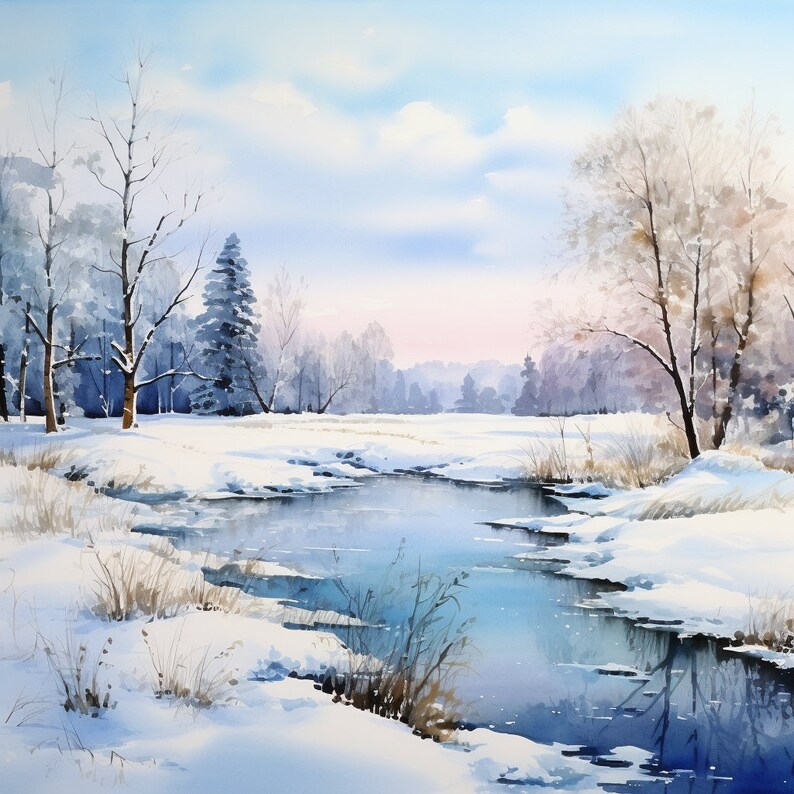 20 Water Color Winter / Snow Illustrations - Etsy
