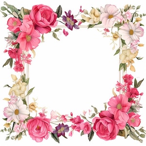 Wedding Floral Frames – High-quality Digital Images (20) - Etsy