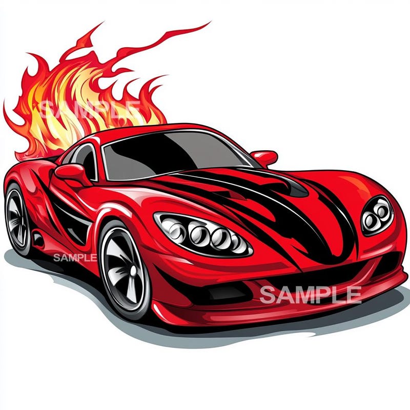 Sports Cars Clipart - Etsy UK