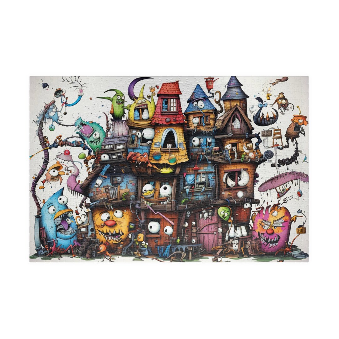 Monster House Madness, Available in 110, 252, 500, and 1,014 Pieces ...