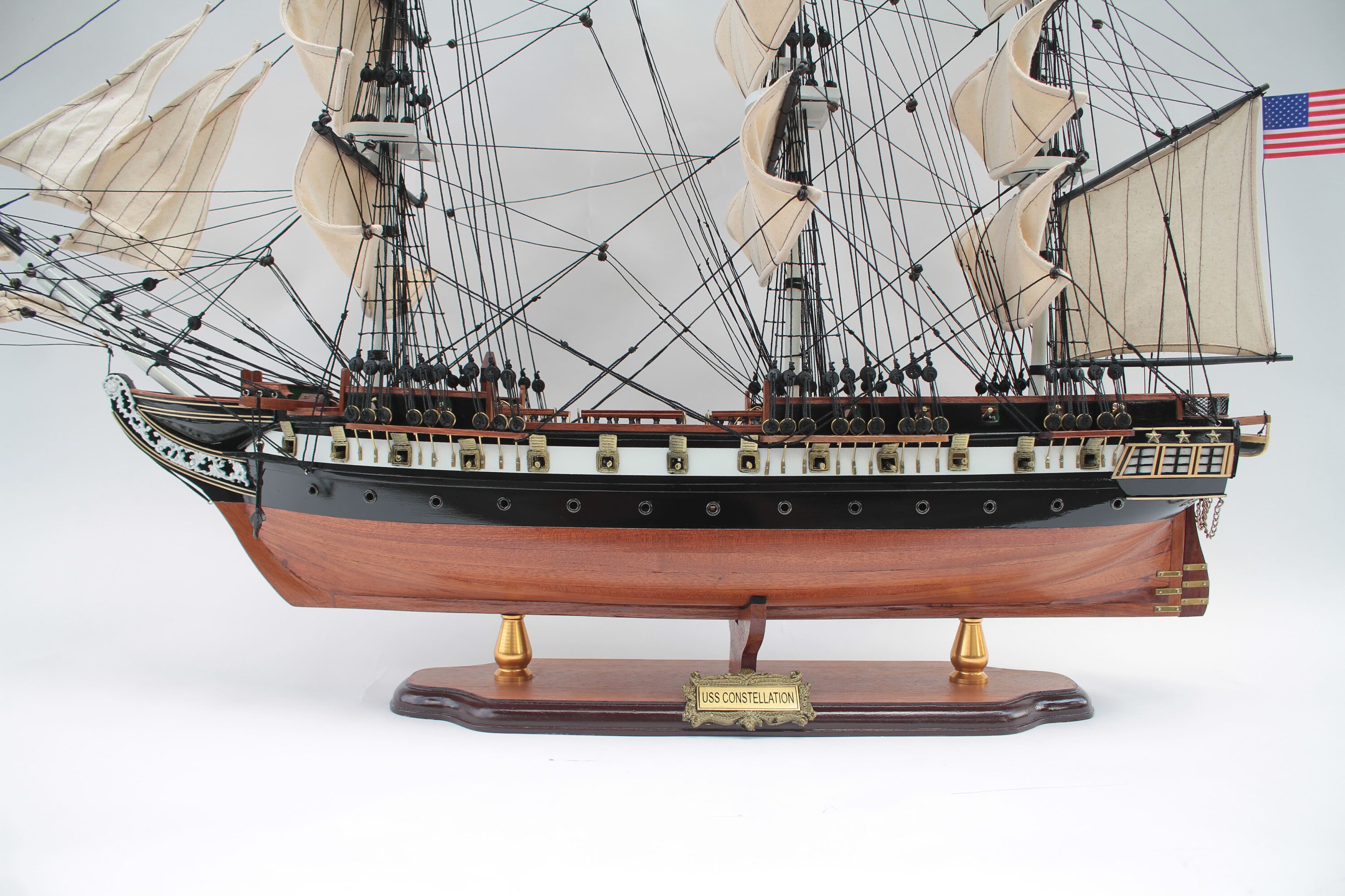 USS CONSTELLATION Ship Model / Handmade / Compass Models - Etsy