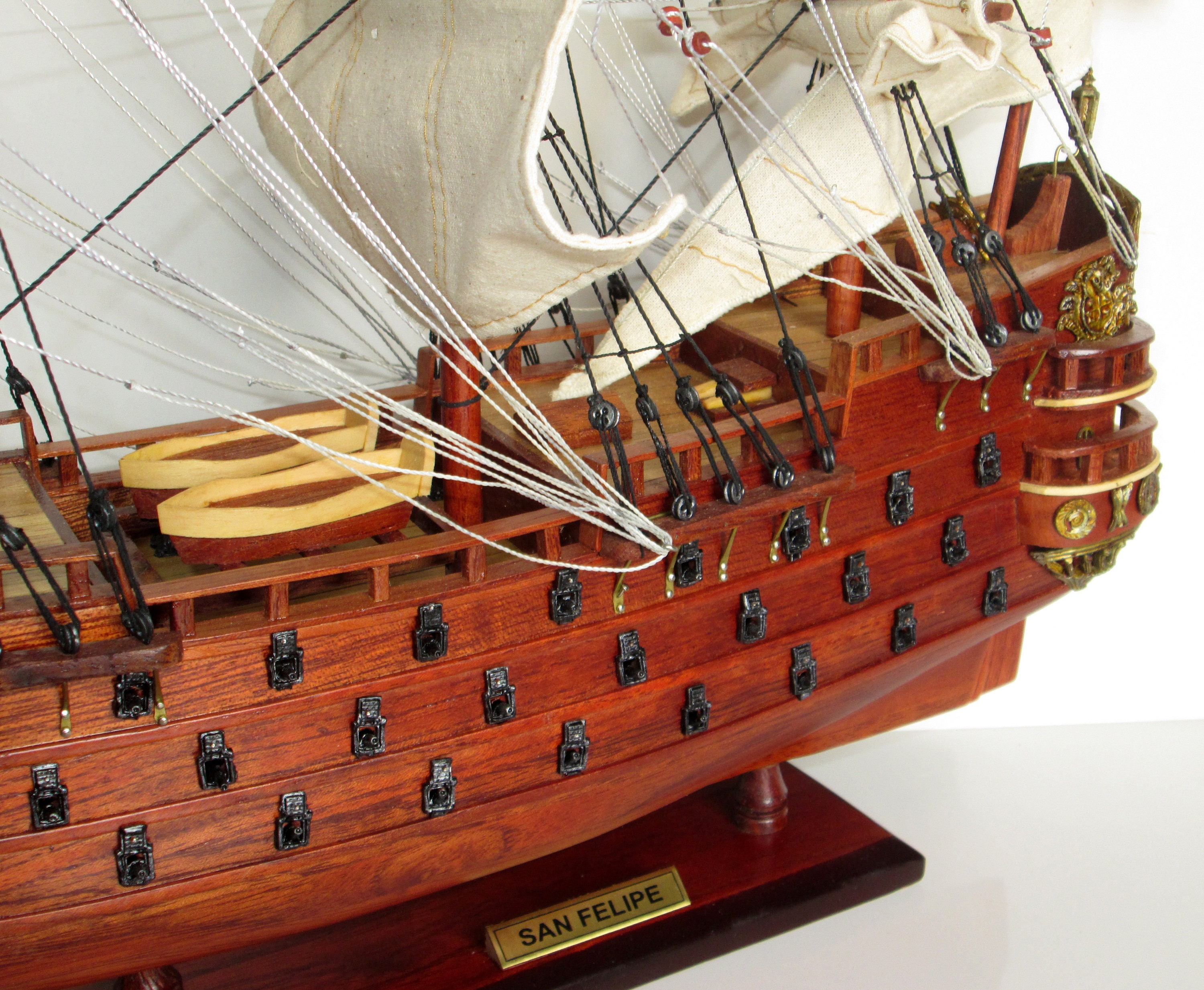 San Felipe / Ship Model / Handmade / Compass Models 40 Cm - Etsy