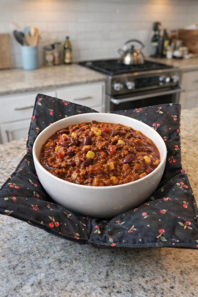 Reversible Large Bowl Cozy - Cottage Collection - Etsy