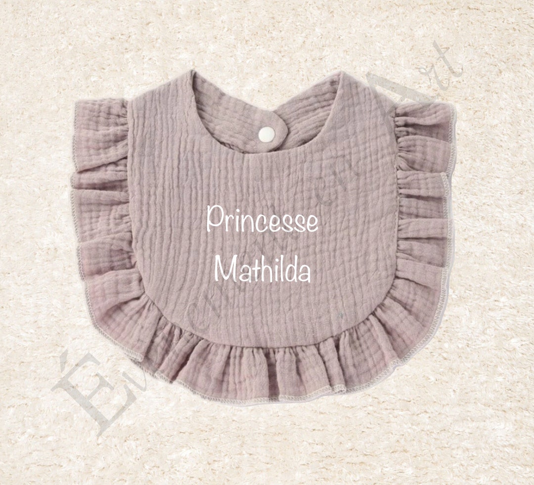 Personalized Ruffled Baby Bib - Etsy