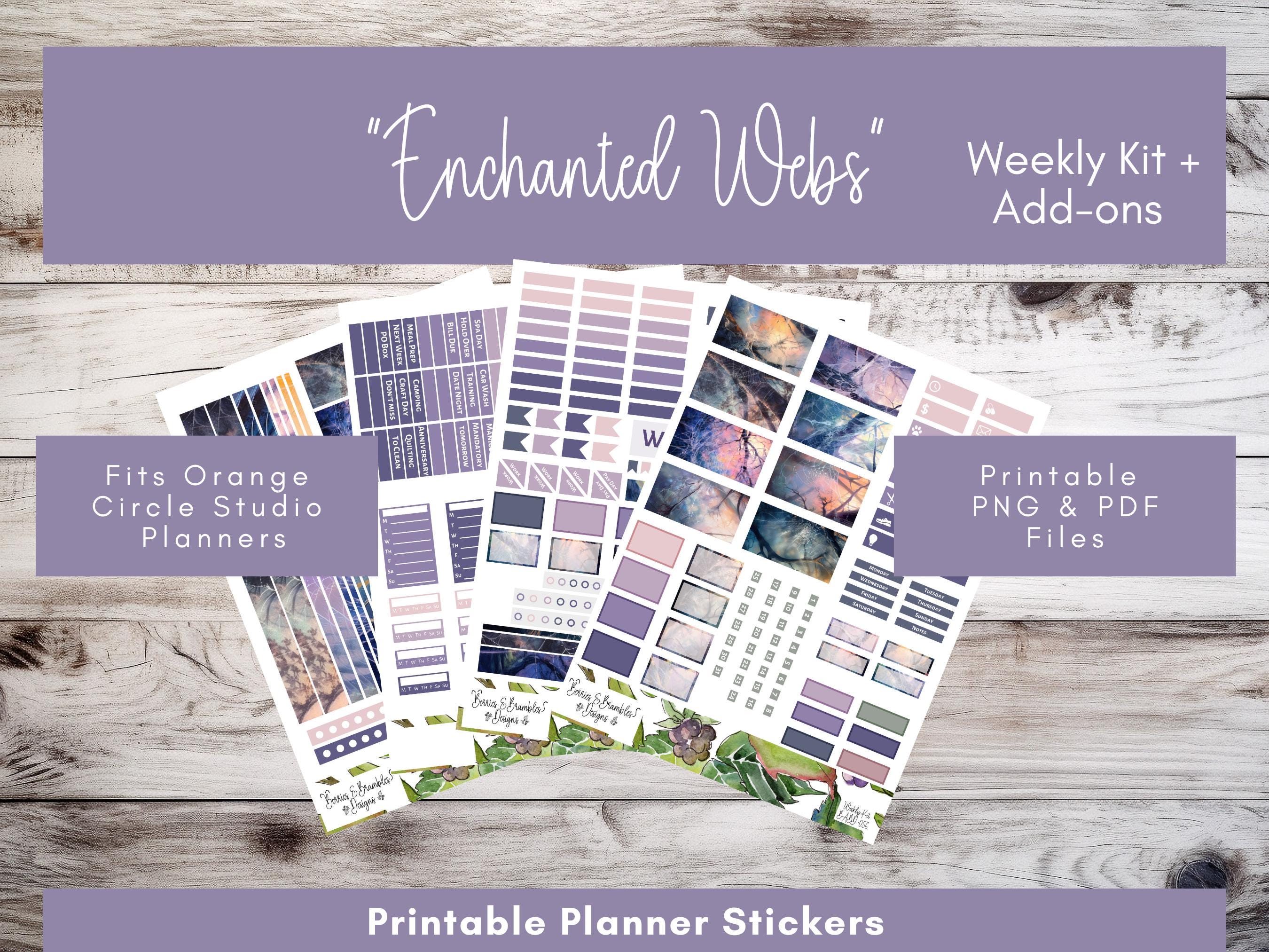 Planner Sticker Weekly Kit Printable Template Digital Sticker Sheet ...