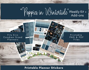 Planner Sticker Weekly Kit Printable Template Digital Sticker Sheet ...