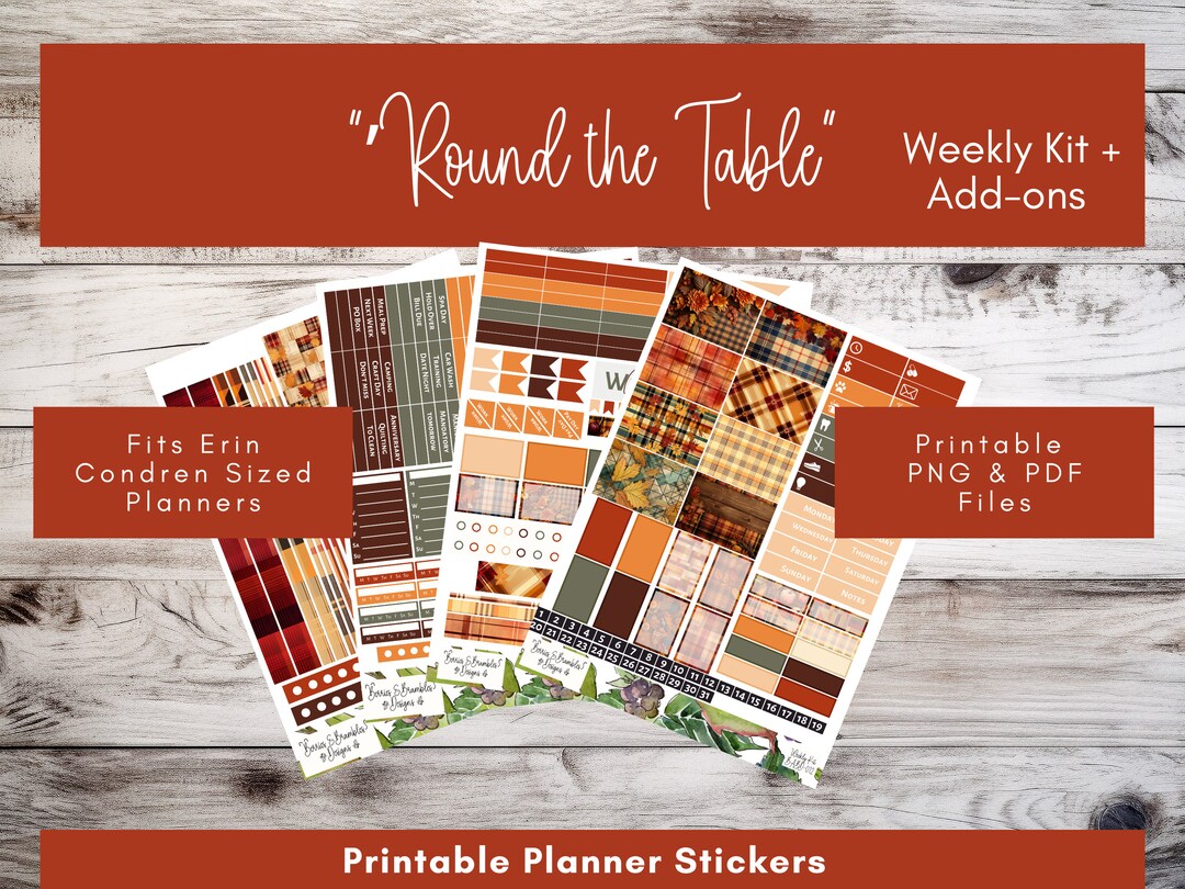 Planner Sticker Weekly Kit Printable Template Digital Sticker - Etsy