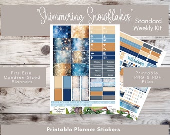 Planner Sticker Weekly Kit Printable Template Digital Sticker Sheet ...