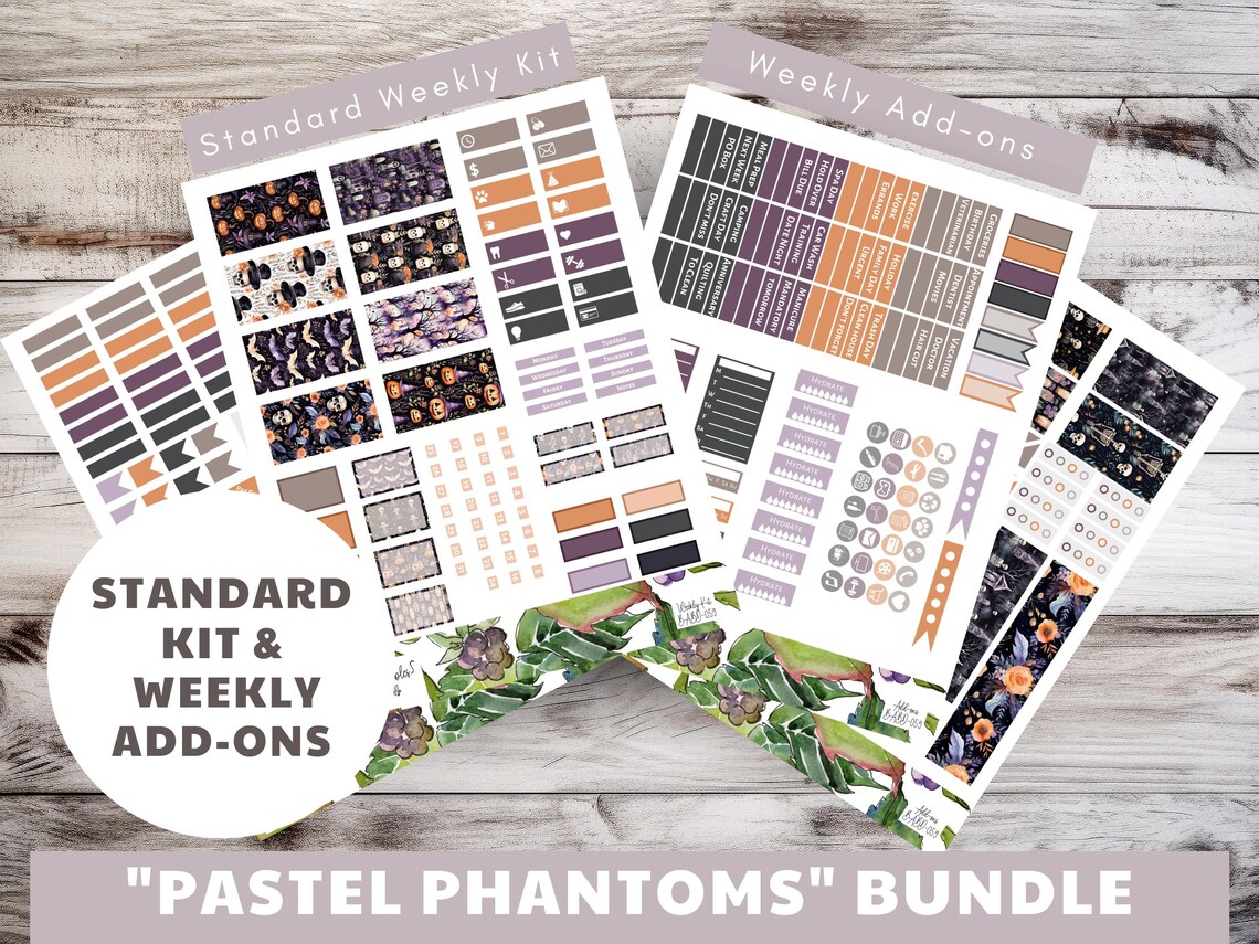 Planner Sticker Weekly Kit Printable Template Digital Sticker Sheet ...