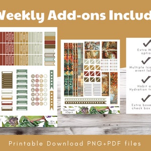 Planner Sticker Weekly Kit Printable Template Digital Sticker Sheet ...