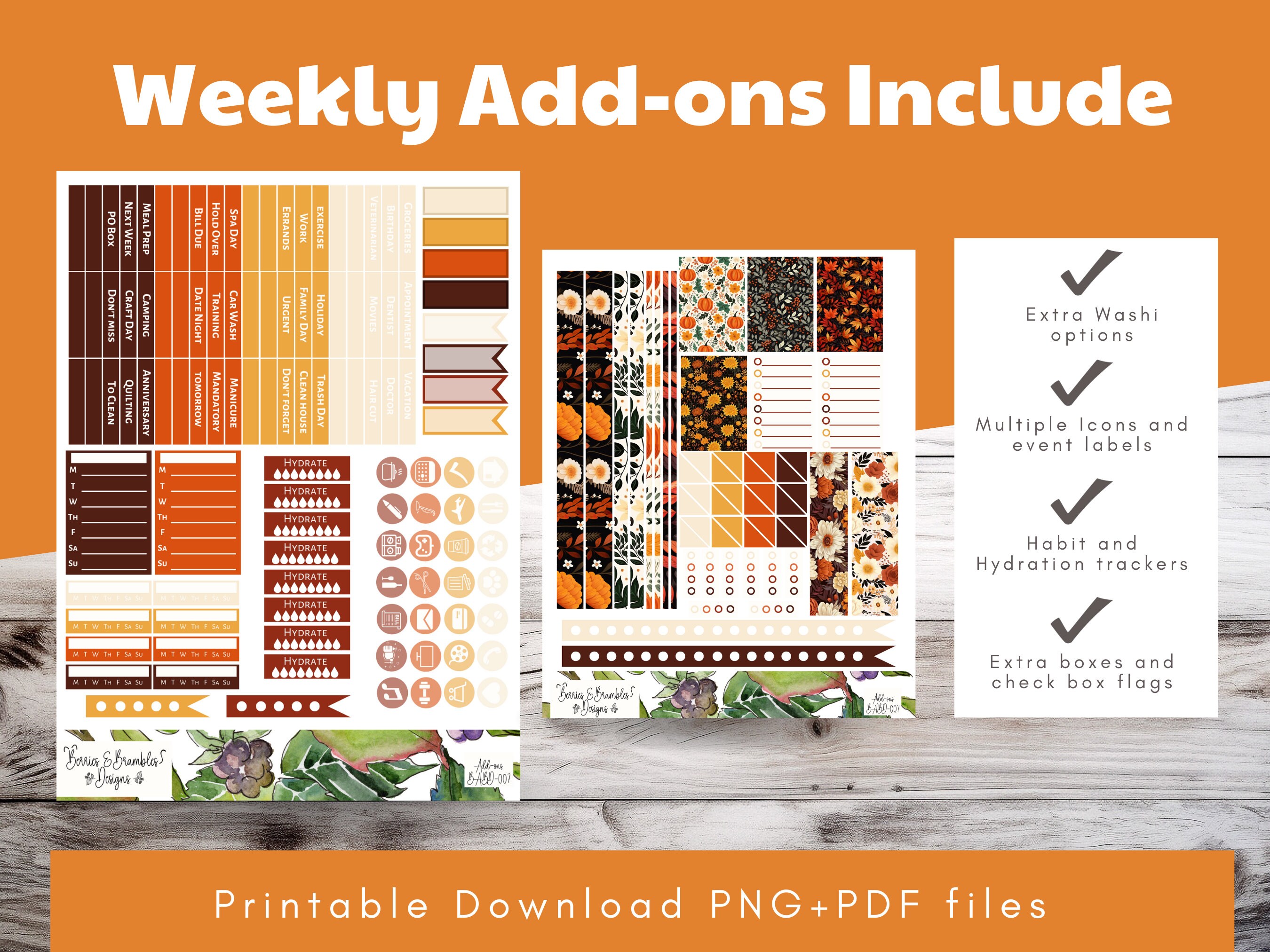Planner Sticker Weekly Kit Printable Template Digital Sticker - Etsy