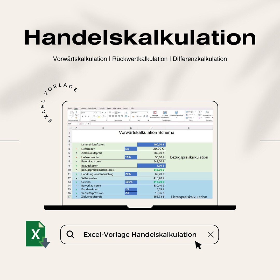 Trade Calculation Excel Template Selling Price, Cost Price, Profit ...