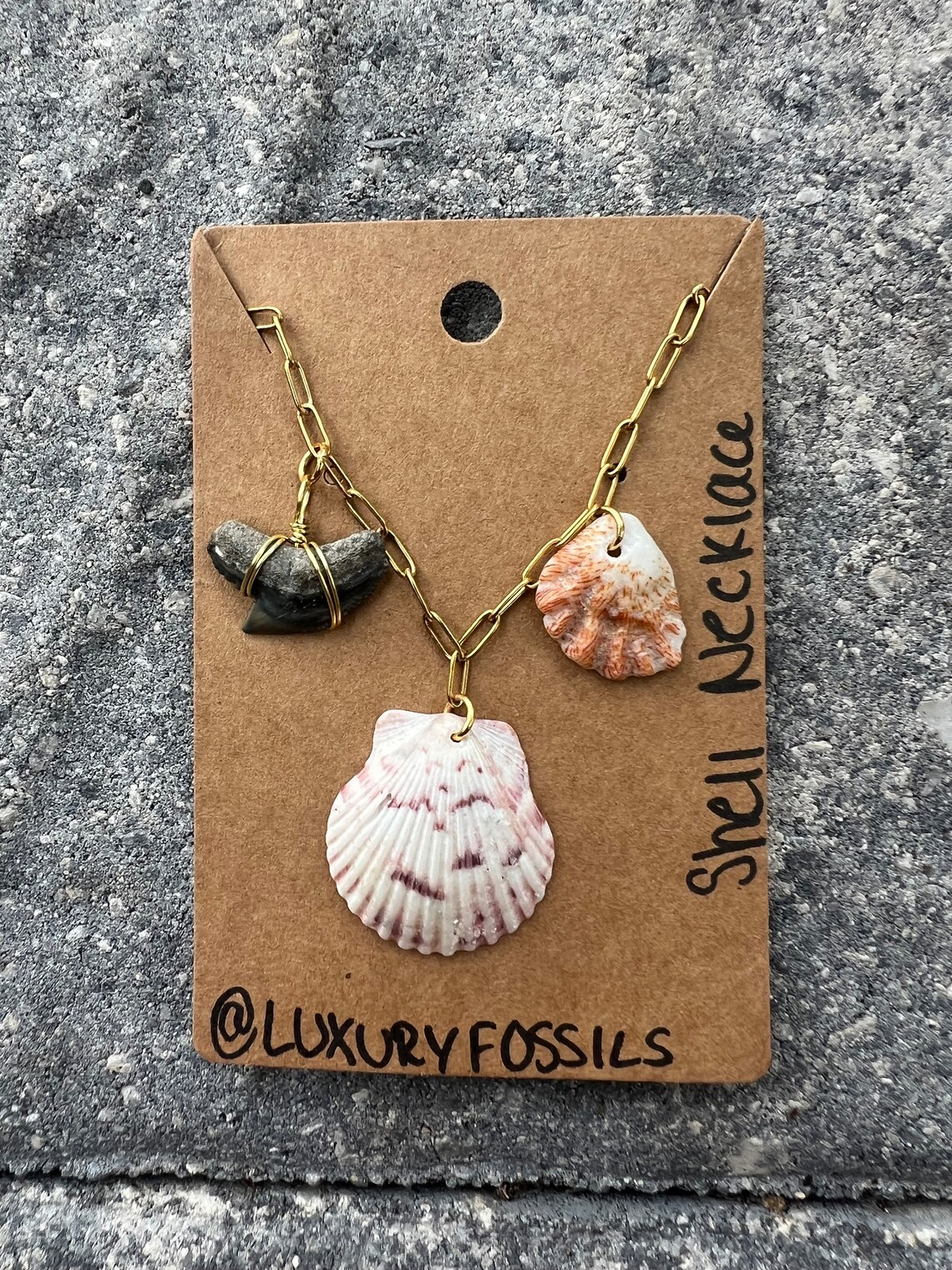 Shell Charm Necklace - Etsy