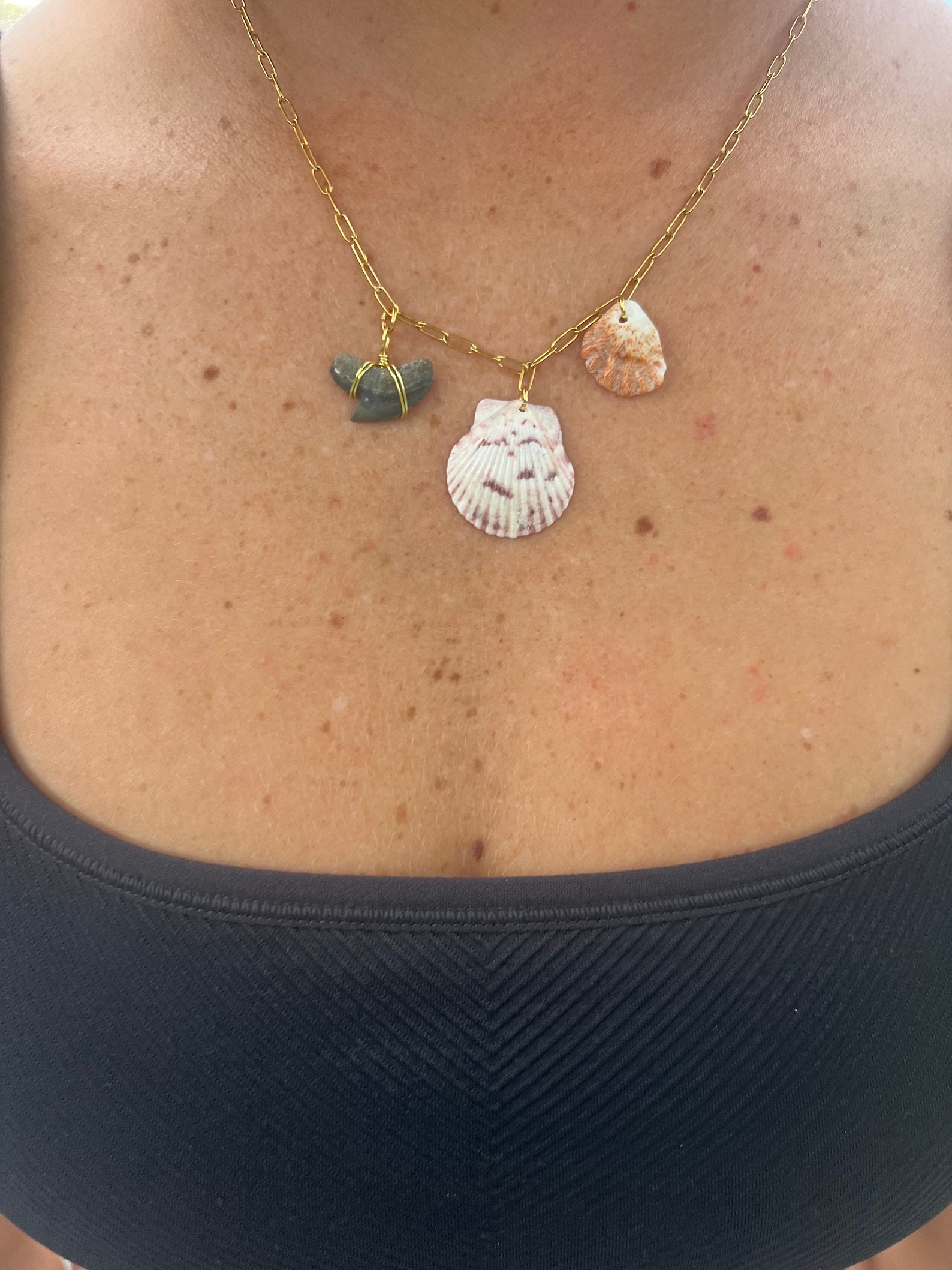 Shell Charm Necklace - Etsy