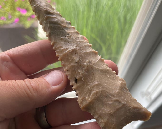Arrowhead Point Dalton (massive) - Stone Arrowhead - Flintknapped Arrowhead - Homemade Gift ...