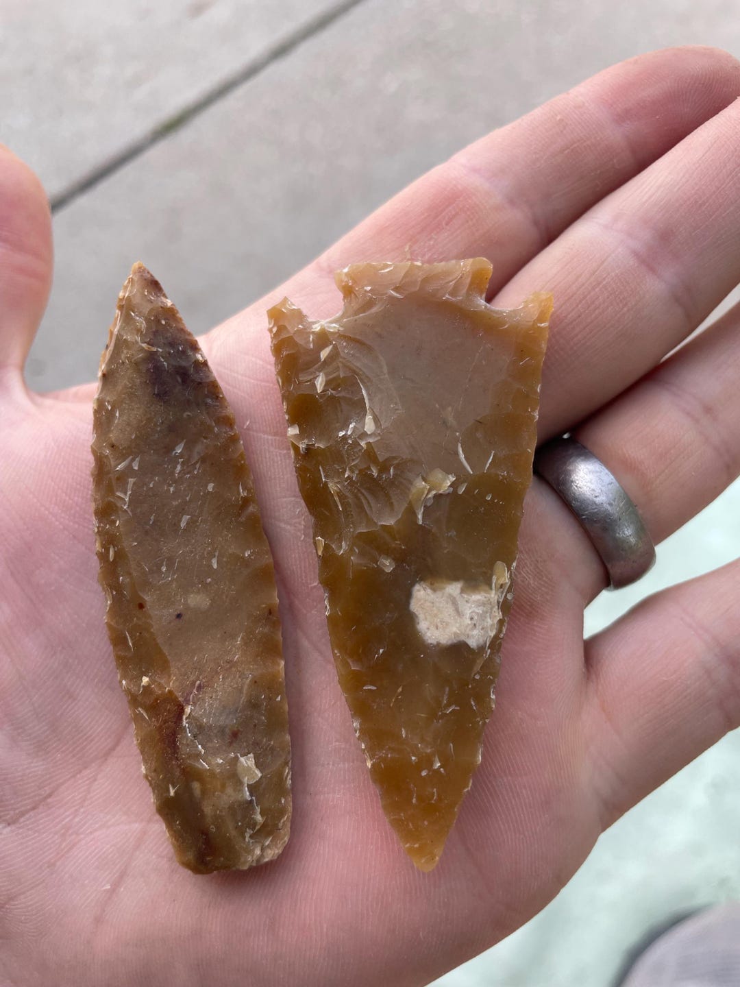 Arrowhead Points (pair) - Stone Arrowhead - Flintknapped Arrowhead ...