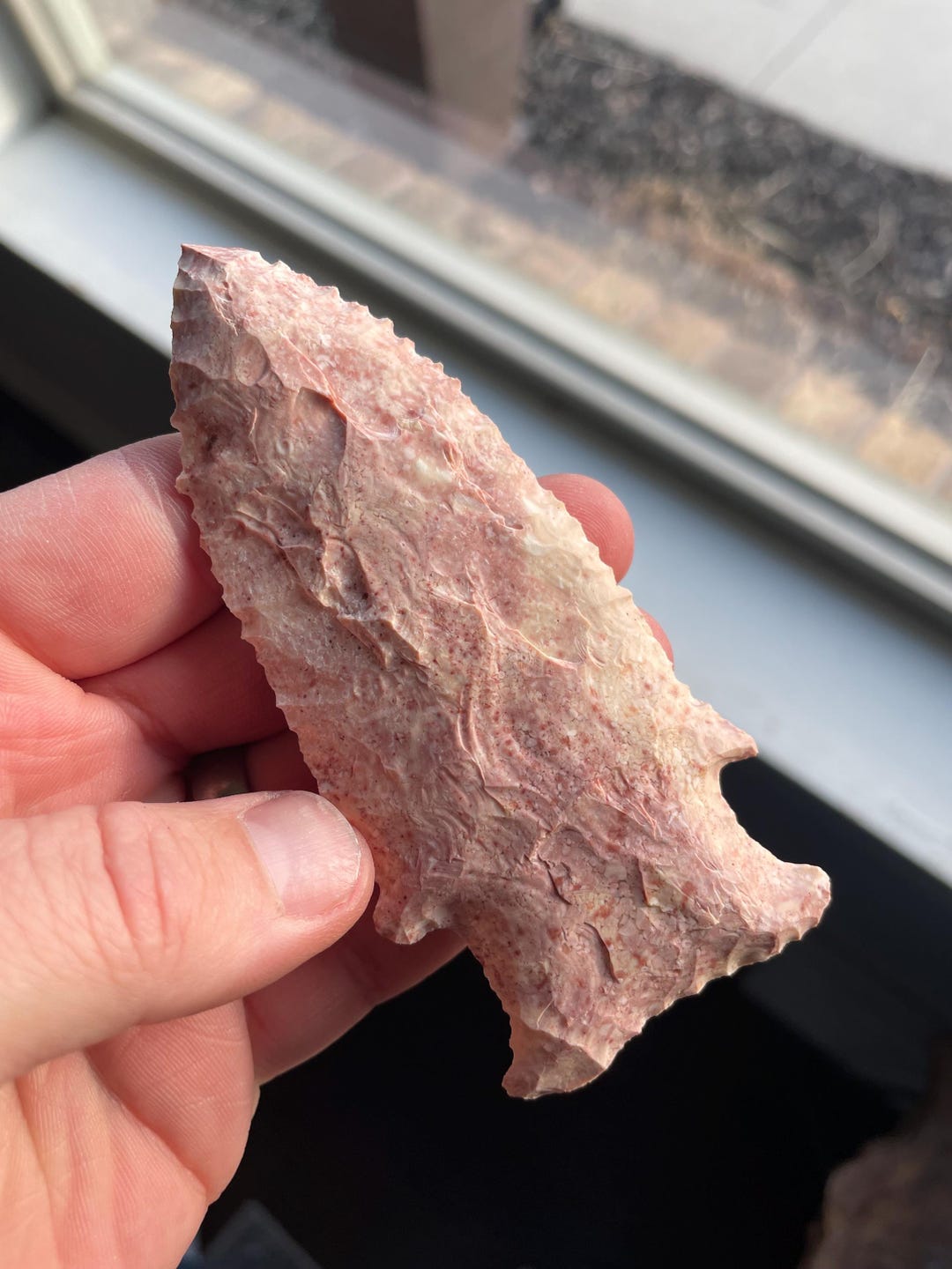 Arrowhead Point (serrated) - Stone Arrowhead - Flintknapped Arrowhead ...