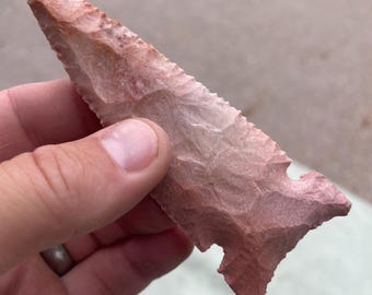 Arrowhead Point Dalton Serrated - Stone Arrowhead - Flintknapped Arrowhead - Homemade Gift ...