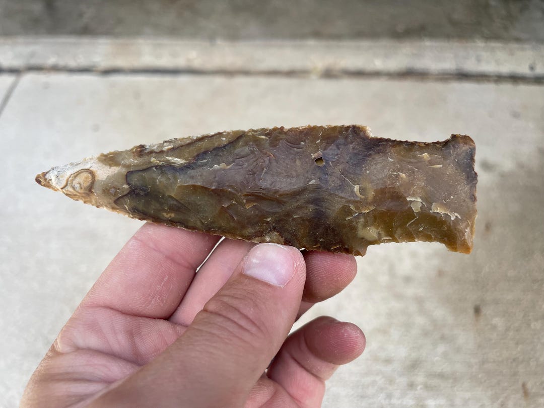 Arrowhead Point - Stone Arrowhead - Flintknapped Arrowhead - Homemade ...