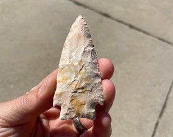 Arrowhead Point Dalton Serrated - Stone Arrowhead - Flintknapped Arrowhead - Homemade Gift ...