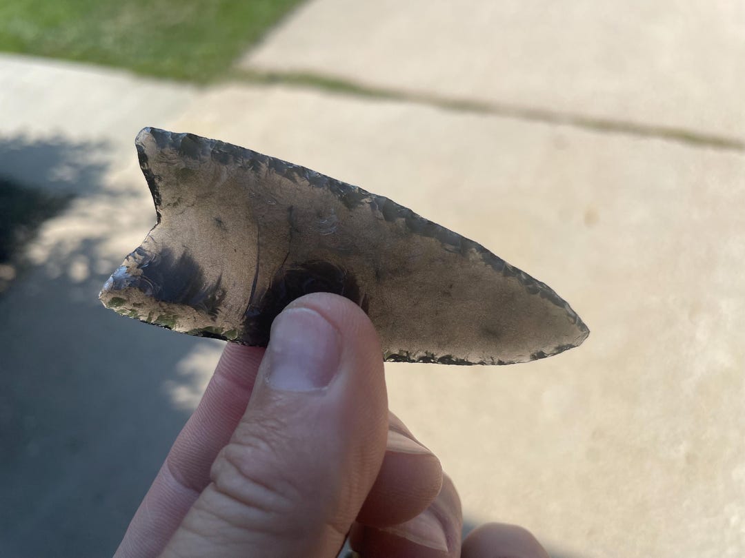 Knapped Arrowhead Point Clovis Stone Arrowhead Flintknapped Arrowhead Homemade Gift Dad Son ...