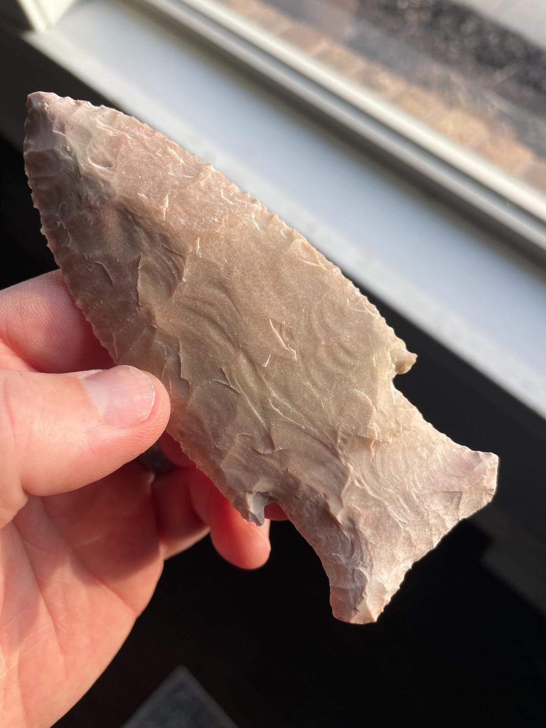 Arrowhead Point (hardin) - Stone Arrowhead - Flintknapped Arrowhead - Homemade Gift - Dad Son ...