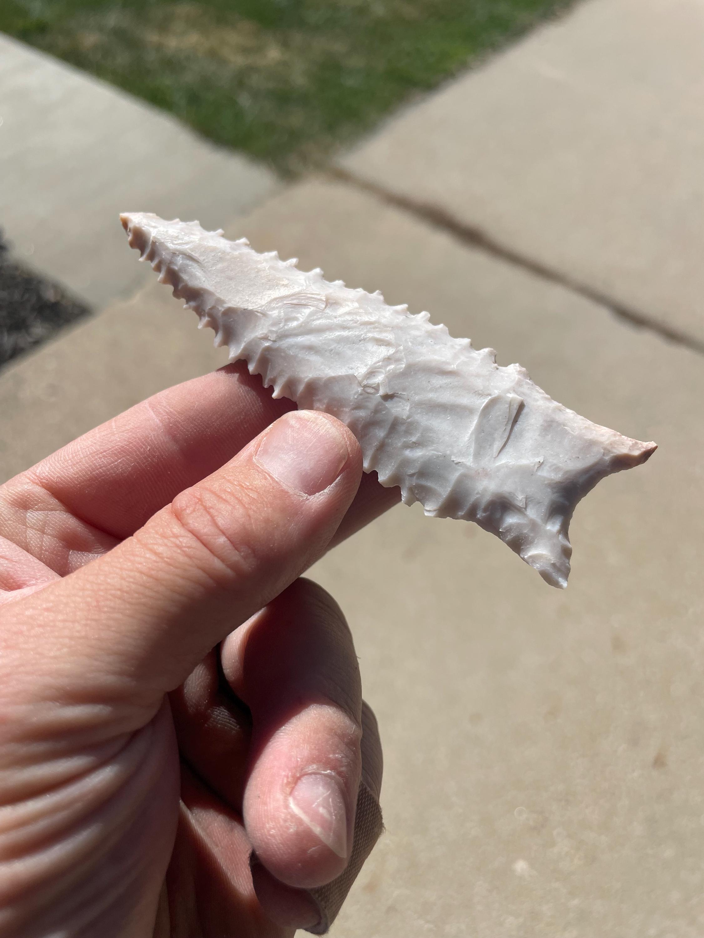 Arrowhead Point Dalton Serrated - Stone Arrowhead - Flintknapped ...