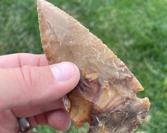 Arrowhead Point - Stone Arrowhead - Flintknapped Arrowhead - Homemade ...