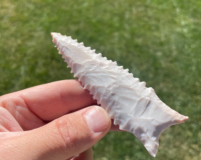 Arrowhead Point Dalton Serrated - Stone Arrowhead - Flintknapped Arrowhead - Homemade Gift ...