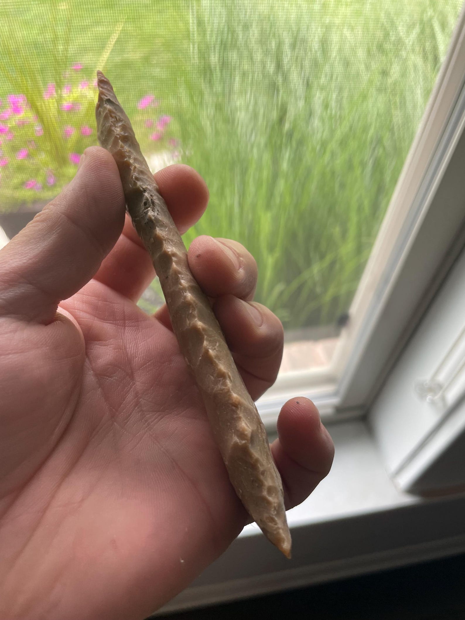 Arrowhead Point Dalton (massive) - Stone Arrowhead - Flintknapped Arrowhead - Homemade Gift ...