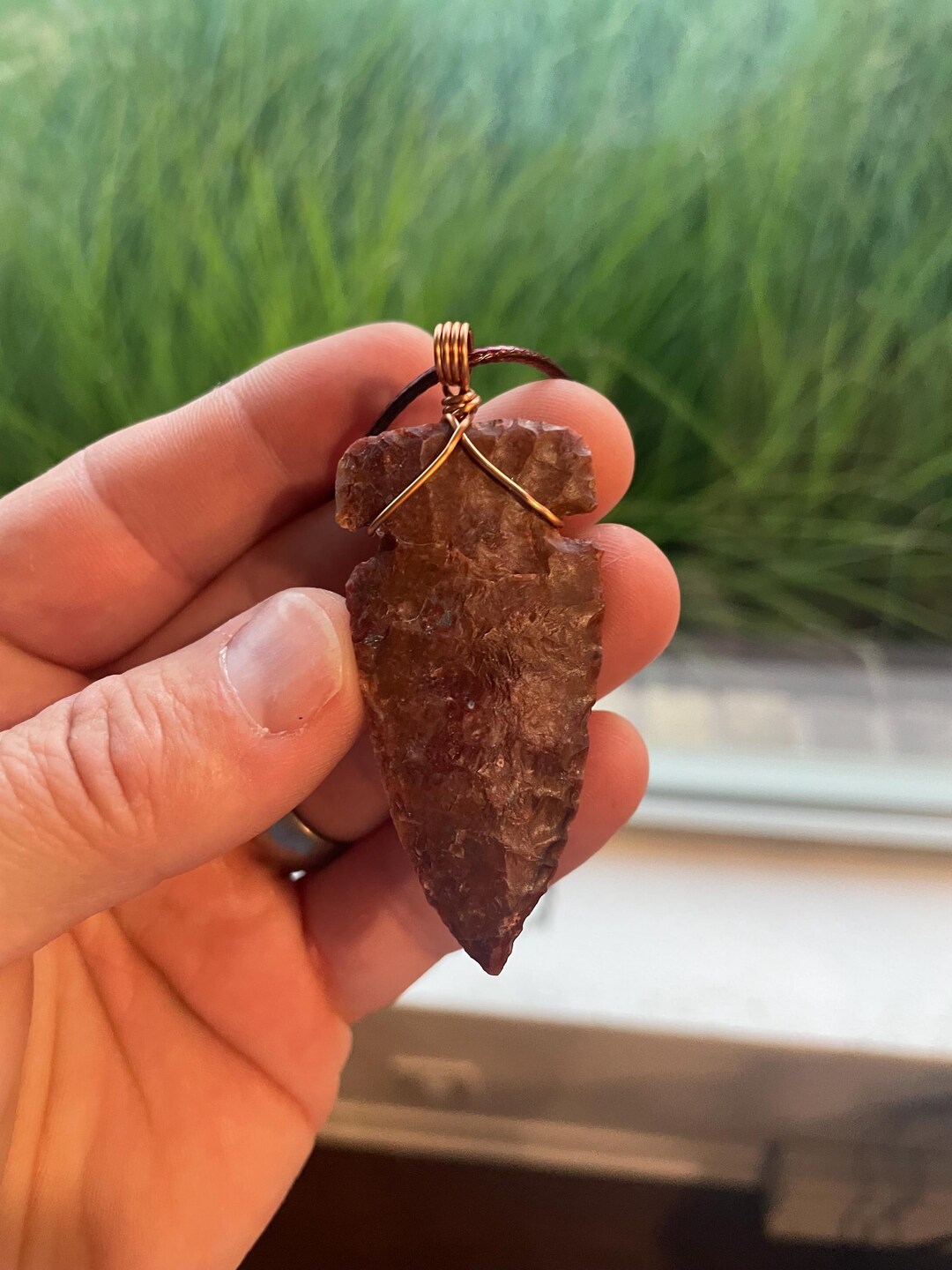 Indian Arrowhead Necklace - Native American Stone Pendant - Arrowhead ...