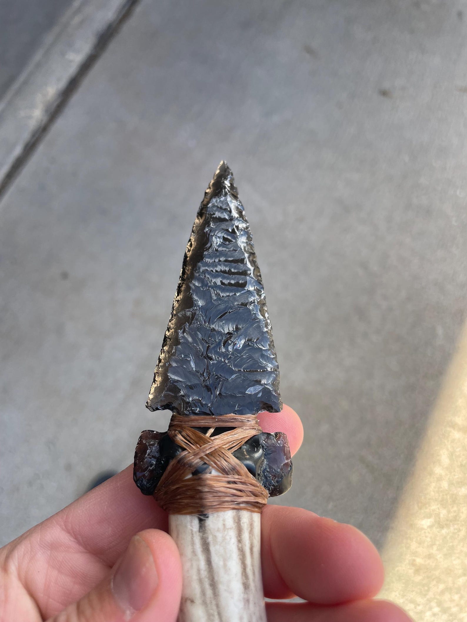 Obsidian Blade Antler Knife: Primitive Bushcraft Knife - Etsy